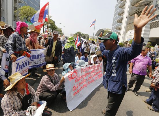 Thai Rice Farmers Gather During Rally Editorial Stock Photo - Stock ...