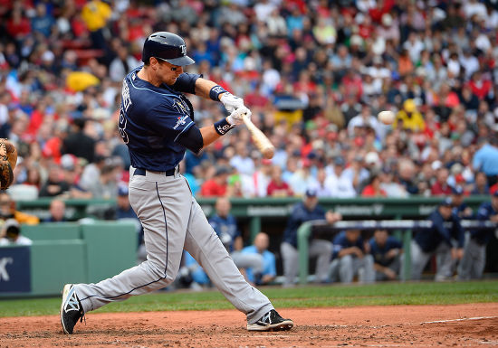 Tampa Bay Rays Ben Zobrist Hits Editorial Stock Photo - Stock Image ...