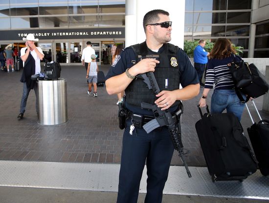 Us Customs Border Officer Stands Guard Editorial Stock Photo - Stock ...