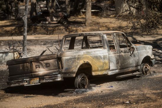 Burned Out Pickup Truck Rests Driveway Editorial Stock Photo - Stock ...
