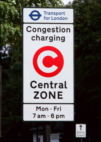 Congestion Charge Sign Editorial Stock Photo - Stock Image | Shutterstock