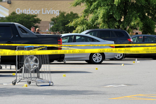 Crime Scene Markers Expended Ammunition Rounds Editorial Stock Photo ...