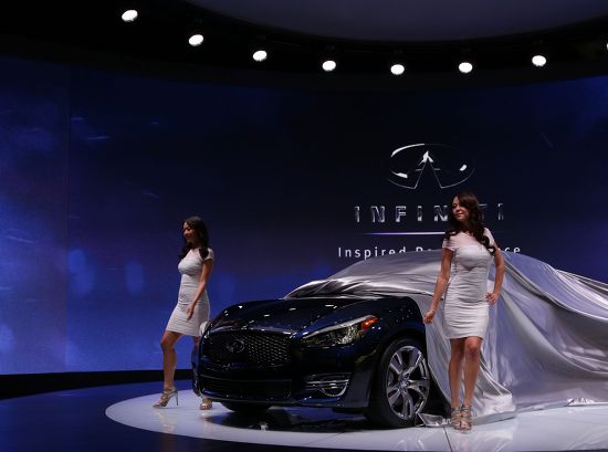 Two Car Show Models Unveil New Editorial Stock Photo - Stock Image ...