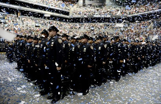 New York Police Academy Graduates Attending Editorial Stock Photo ...