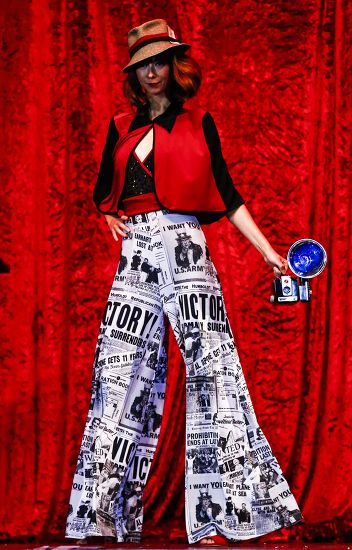 Peach Carr Designed Pant Outfit Worn Editorial Stock Photo - Stock ...