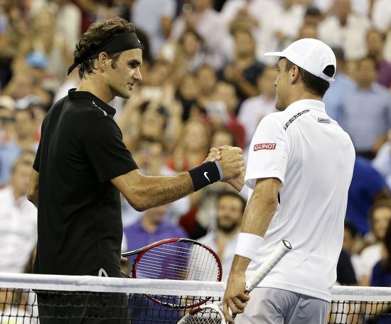 Roger Federer Switzerland L Shakes Hands Editorial Stock Photo - Stock ...