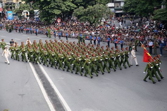 Vietnamese Policeman March During Parade Marking Editorial Stock Photo ...