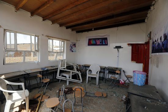 View Showing Interior Classroom Damaged By Editorial Stock Photo ...