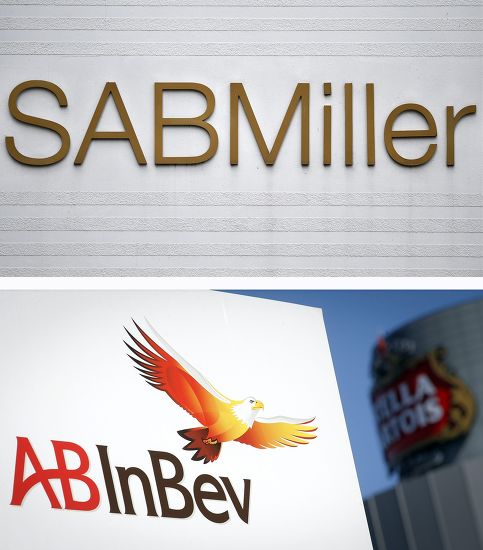 Composite Image Showing Logo Sabmiller Top Editorial Stock Photo ...
