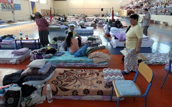 Residents Flooded Village Gunja Croatia Gather Editorial Stock Photo ...