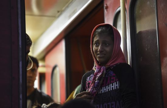 Migrant Woman Cries After She Separated Editorial Stock Photo - Stock ...