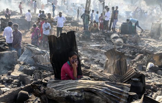Residents Damu Nagar Slums Sift Through Editorial Stock Photo - Stock ...