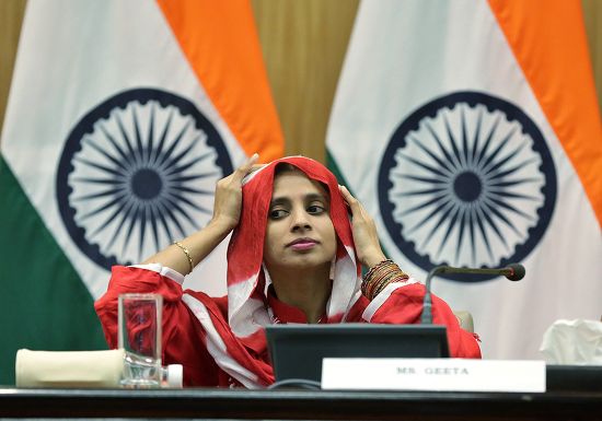 Indian Geeta Who Deaf Mute Attends Editorial Stock Photo - Stock Image ...
