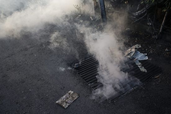 Smoke Comes Out Drain After Health Editorial Stock Photo - Stock Image ...