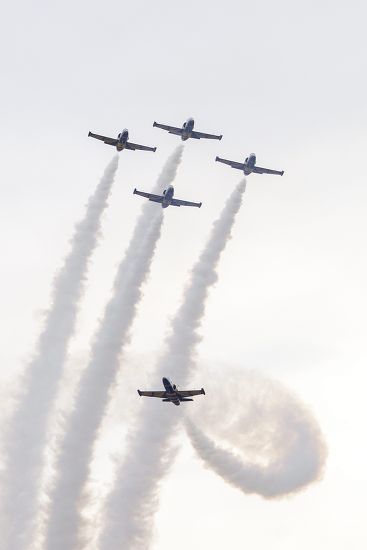 Jet Formation Belonging Civilian Aerobatic Team Editorial Stock Photo ...