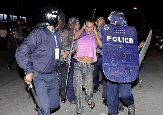 Myanmar Riot Police Arrest Soccer Fan Editorial Stock Photo - Stock ...