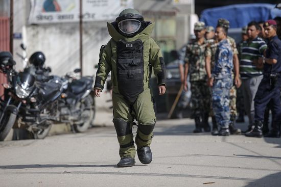 Nepalese Armed Police Force Member Wearing Editorial Stock Photo ...