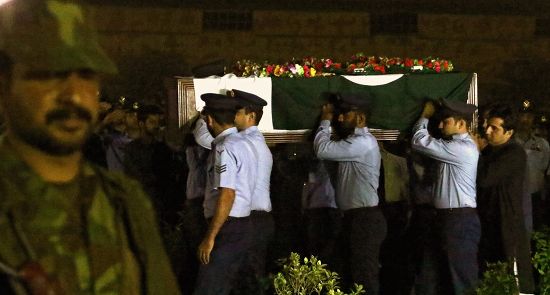 Pakistan Air Force Officials Carry Coffin Editorial Stock Photo - Stock ...