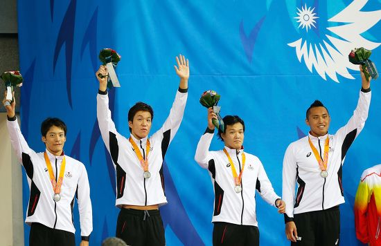 Members Japanese Relay Team Celebrate On Editorial Stock Photo - Stock ...