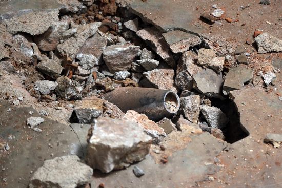 Live Unexploded Shell Without Detonator Seen Editorial Stock Photo ...