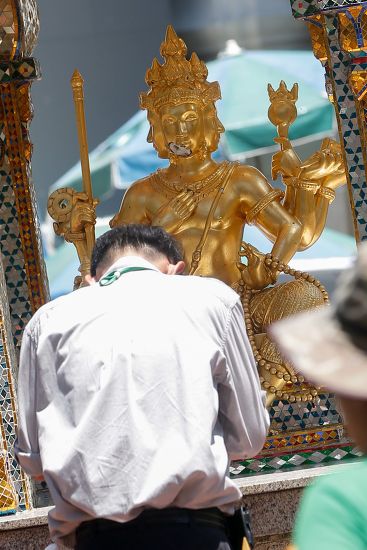 Thai Man Gives Wai Traditional Bow Editorial Stock Photo - Stock Image ...