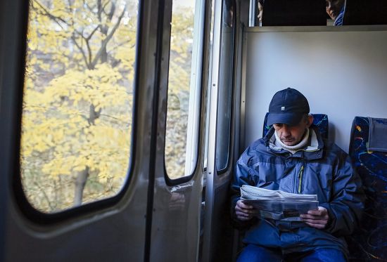 Man Reads Newspaper He Drives Funicular Editorial Stock Photo - Stock ...