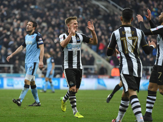 Matt Ritchie Newcastle United Centre Celebrates Editorial Stock Photo ...