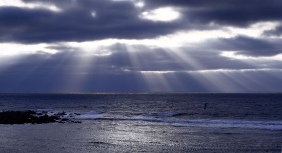 Sun Rays Emerge Trough Thick Clouds Editorial Stock Photo - Stock Image ...