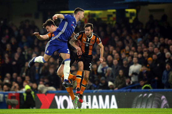 Chelseas Gary Cahill Ryan Mason Hull Editorial Stock Photo - Stock ...