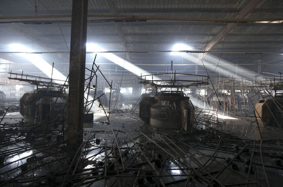 Burned Machines Seen Factory Hall After Editorial Stock Photo - Stock ...