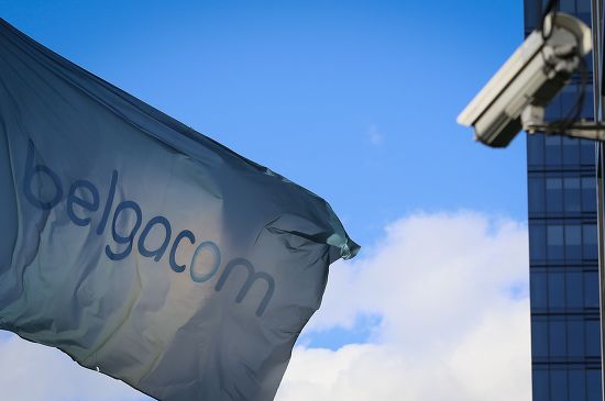 Logo Belgiums Telecom Operator Belgacom Near Editorial Stock Photo ...