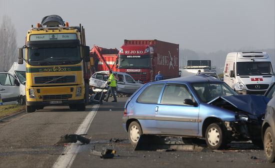 Emergency Workers Scene Multiple Vehicle Accident Editorial Stock Photo ...