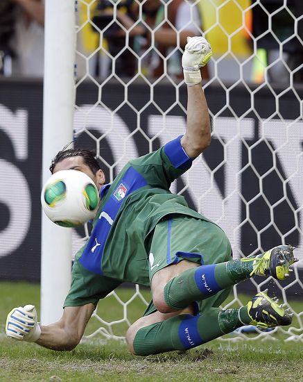 Italys Goalkeeper Gianluigi Buffon Saves First Editorial Stock Photo ...