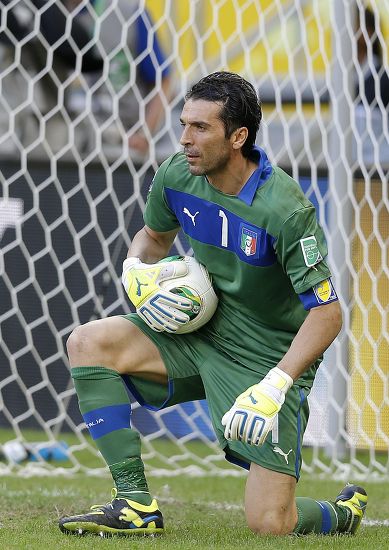 Gianluigi Buffon Goalkeeper Italy Rises Ball Editorial Stock Photo ...