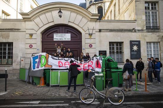 High School Students Blockade Entrance Lycee Editorial Stock Photo ...