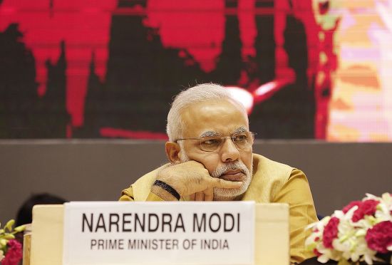 Indian Prime Minister Narendra Modi Looking Editorial Stock Photo ...