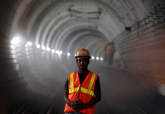 Delhi Metro Rail Corporation Dmrc Worker Editorial Stock Photo - Stock ...