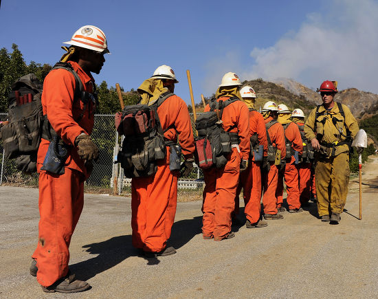 Firefighters Line Combat Colby Fire Burns Editorial Stock Photo - Stock ...
