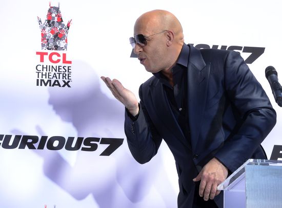 Us Actor Vin Diesel Blows Kiss Editorial Stock Photo - Stock Image ...
