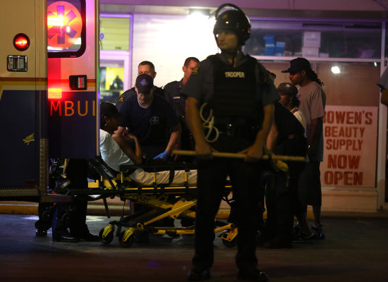 Demonstrator Placed Into Ambulance Protests Continues Editorial Stock ...