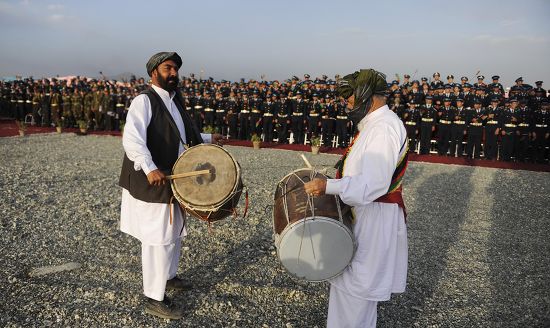 Afghan Men Play Drums After Inauguration Editorial Stock Photo - Stock ...