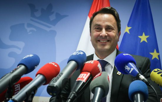 Luxembourgs Prime Minister Xavier Bettel Gives Editorial Stock Photo ...