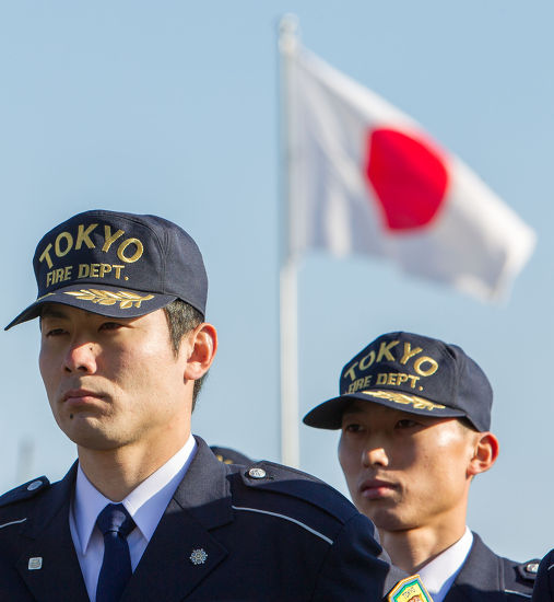 Members Tokyo Fire Department Line During Editorial Stock Photo - Stock ...