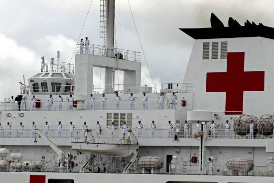 Crew Stands On Deck Peace Ark Editorial Stock Photo - Stock Image ...