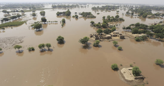 Aerial View Flooded Areas Shujabad On Editorial Stock Photo - Stock ...