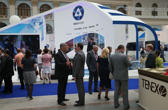 Visitors Examine Exhibition Booth Russian Rosatom Editorial Stock Photo ...