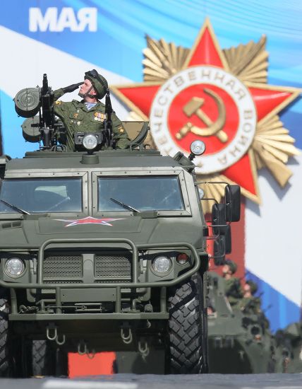 Russian Motorized Troops Move Across Red Editorial Stock Photo - Stock ...