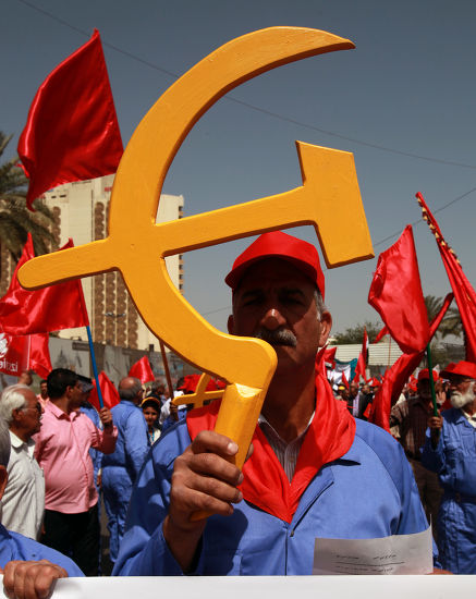 Member Iraqi Communist Party Carries Communist Editorial Stock Photo ...
