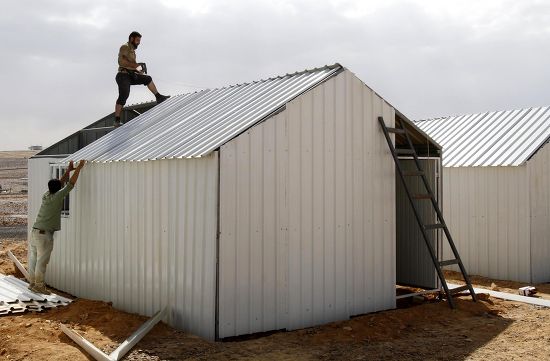 Jordanian Workers Construct Steel Houses Azraq Editorial Stock Photo ...