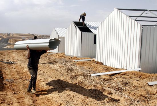Jordanian Workers Construct Steel Houses Azraq Editorial Stock Photo ...